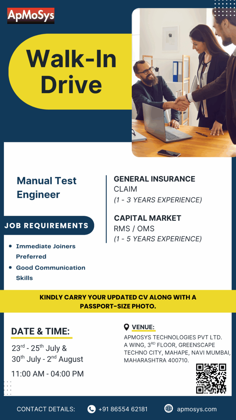 Career - ApMoSys Technologies